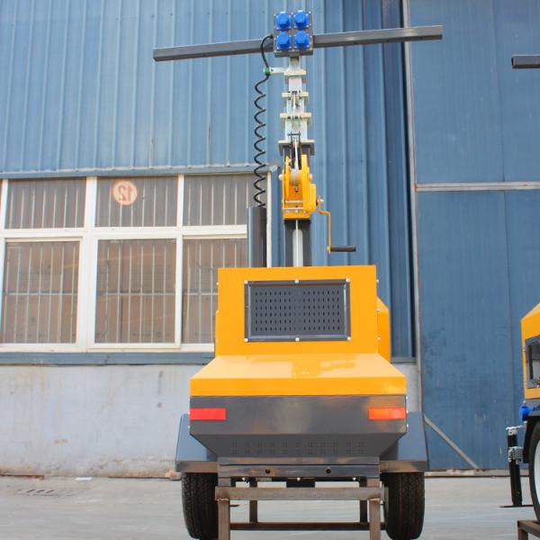 Quality Highly 7m Hydraulic Lighting Tower with 12H Continuous Operation and Kubota for sale