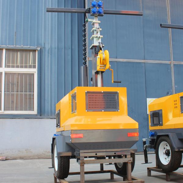 Quality Mobile Hydraulic/Manual Diesel Lighting Tower with 65lm/w Lamp Luminous for sale