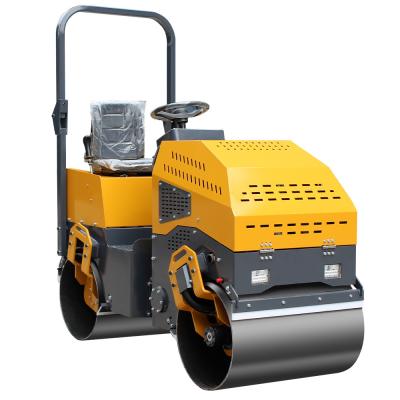 China Compactor de asfalto vibrante de 1 tonelada com rolos de tambor duplo e motor ChangchaiL12 à venda