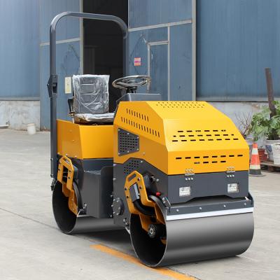 China Compactor de asfalto vibrante de 1 tonelada com rolos de tambor duplo e motor ChangchaiL12 à venda