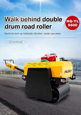 Cina 0.5 Tonnes Walk Behind Double Drum Vibratory Roller Road Roller con punto di vendita unico in vendita