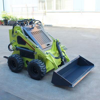 China Mini Skid Steer Loader With Backhoe and Rotating Screening Bucket for Various Terrain for sale