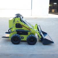 China Mini Skid Steer Loader With Backhoe and Rotating Screening Bucket for Various Terrain for sale
