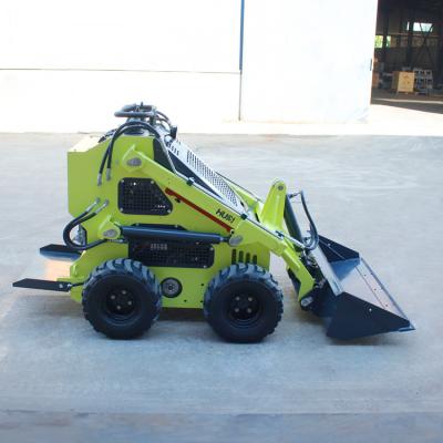 China Mini Skid Steer Loader With Backhoe and Rotating Screening Bucket for Various Terrain for sale