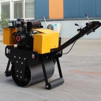 China Walk Behind Double Single Drum Vibratory Roller Compactor with 70HZ Vibration Frequency for sale