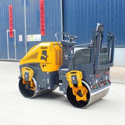 China 2t hydraulische dubbeltrommel vibreerbare wegrolmachine voor het compacteren van mini-asfalt Te koop