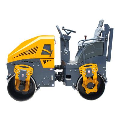 China 70Hz Spanning Frequentie 1 ton 2t Handmatig vibreerbaar Kleine dubbele trommel wegroller Te koop