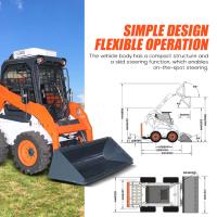China Super Power Electric Mini Skid Steer Loader Compact Skid Steer Loader Front Mini Loader for sale