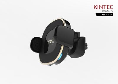 China Black Qi Standard Car Phone Holder Wireless Charger 360 Degree Rotation for sale