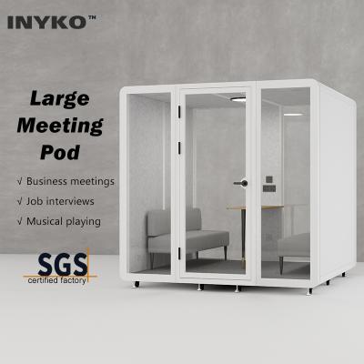 China Fully Enclosed 6 Person Pod Soundproof Easy Assembly 6 Person Booth for sale
