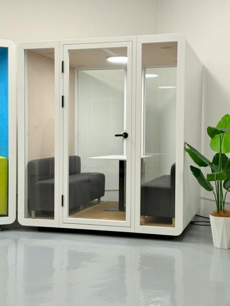 Quality 2-4 Person Room Telephone Booth Modular Soundproof Booth For Home Office for sale