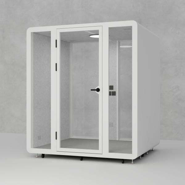 Quality Portable 2- 4 Person Meeting Pod , Modular Office Pods Soundproof for sale