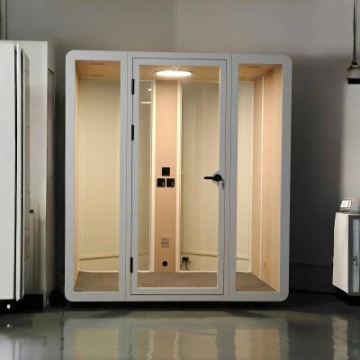 Cina Cabina riunioni insonorizzata mobile per 4 persone con illuminazione a LED in vendita