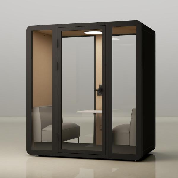 Quality Soundproof Phone Pod with 35-45 dB Soundproofing and 5 Year Warranty for 2 Person Seating for sale