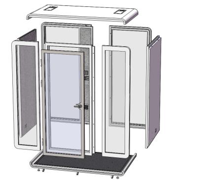 Cina Office Pod portatile insonorizzato con STC 35-45 dB e garanzia di 5 anni per 2-4 persone in vendita