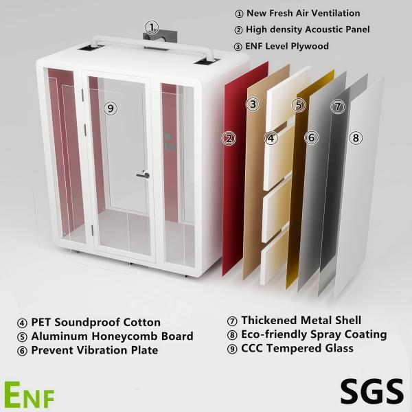 Quality Modular Meeting Pod with 35-45 dB Soundproofing and 5 Year Warranty for Office for sale