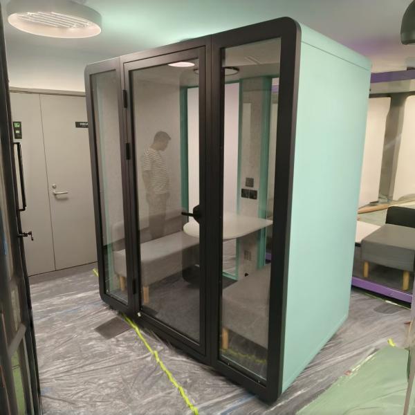 Quality Modular Meeting Pod with STC 35-45 dB Soundproofing and 5 Year Warranty for 2-4 People for sale