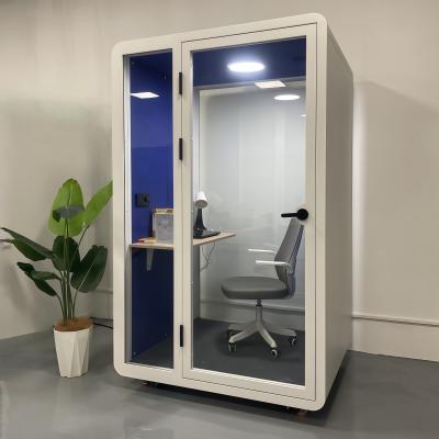 China Soundproof Booth and Meeting Pod with 1 Year Warranty 110-240V Voltage and LED Lighting for sale