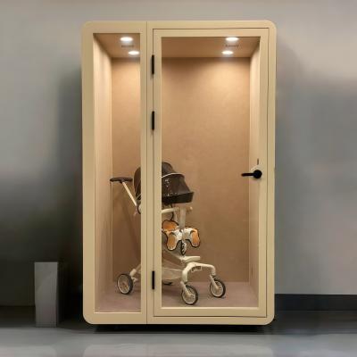 China Soundproof Office Pod with High Sound Insulation LED Lighting and Built-in Ventilation for Optimal Workspace for sale