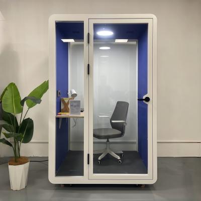 China Portable Soundproof Booth with High Sound Insulation and LED Lighting for Office Pods for sale