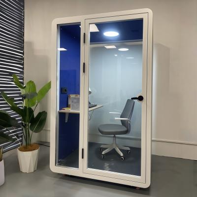 China Portable Soundproof Booth with High Sound Insulation and LED Lighting for Office Pods for sale