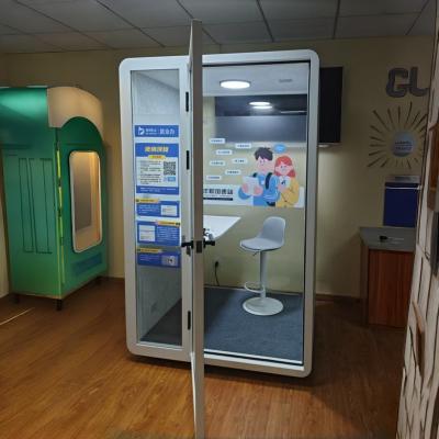 China Soundproof Booth Office Pod with STC35dB Soundproofing Customizable Laminated Glass and Built-in Ventilation System for sale