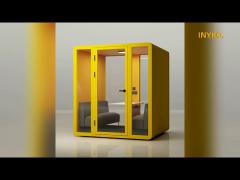 4 person soundproof meeting pod with led lighting