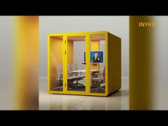 6 person soundproof meeting pod for office studio