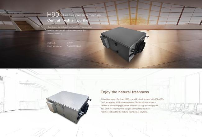 Professional Public Toilet Air Purification Ceiling Air Disinfection Positive Pressure Ventilation