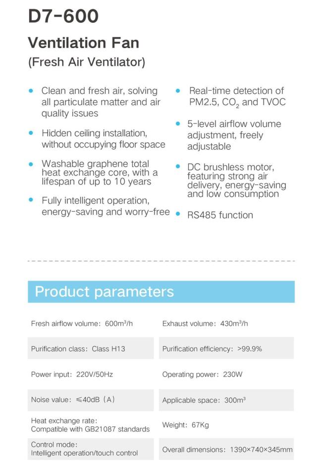 Commercial Home Use HVAC with Air Purifier Central