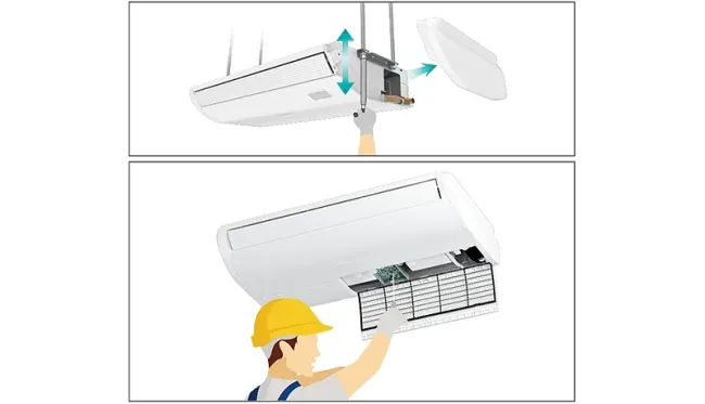 Hisense AC unit maintenance access