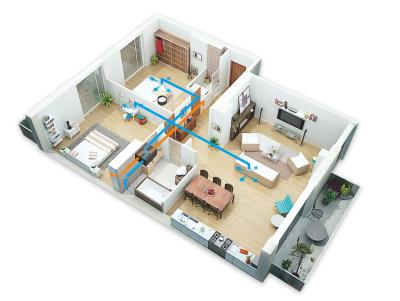 China Class H13 Wall Heat Recovery Ventilation System 150m3/H Air Purifier Ventilation System for sale
