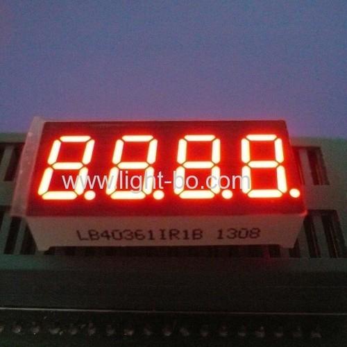 4 digit 0.36 ultra bright blue 7 segment led display common cathode