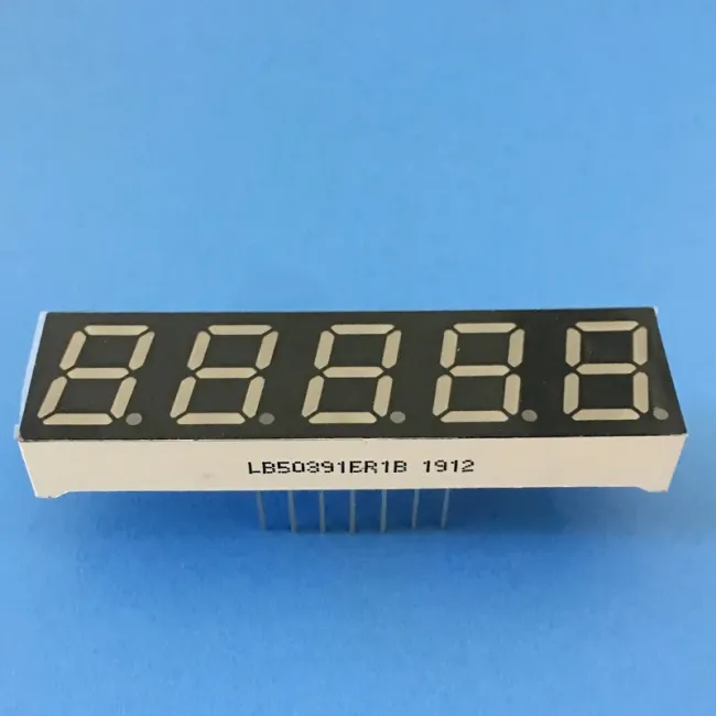 7 Segment LED Display 0.39inch 5 Digit Common Cathode Super Bright Red for Digital Frequency Convertor