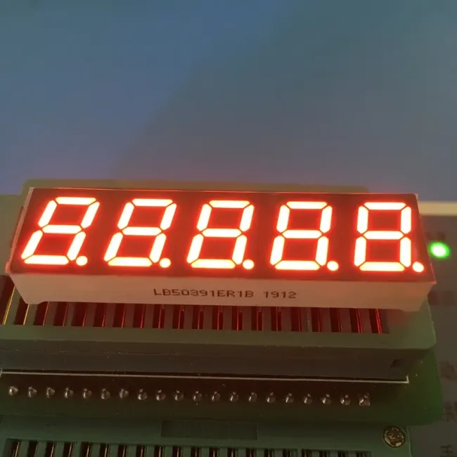 7 Segment LED Display 0.39inch 5 Digit Common Cathode Super Bright Red for Digital Frequency Convertor
