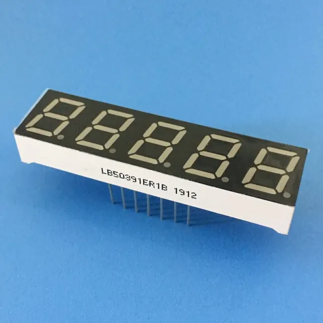 7 Segment LED Display 0.39inch 5 Digit Common Cathode Super Bright Red for Digital Frequency Convertor