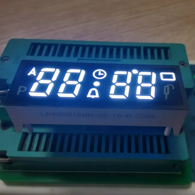 Ultra Bright White 7 Segment Common Cathode LED Display 4 Digit for Built-in Oven Timer