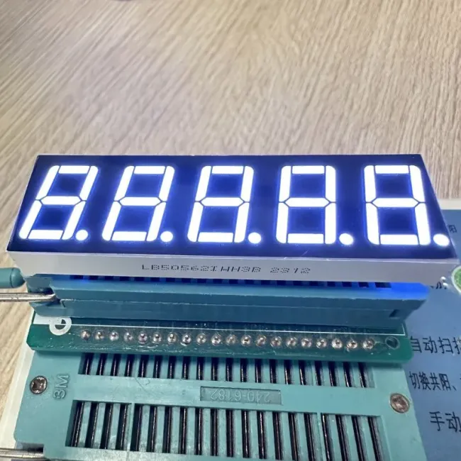 Ultra White 0.56inch 5-Digit 7 Segment LED Display Common Anode for Process Control