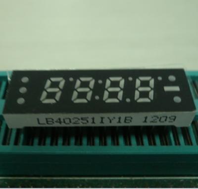 China 0.25 Inch Yellow Four Digit 7 Segment LED Clock Display , Small Current Drive for sale