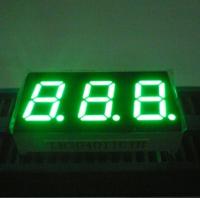 China Triple Digit Pure Green 7 Segment LED Display Common Cathode for sale