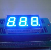 China Ultra Bright Blue 7 Segment numeric led display 3 Digit Common Anode for sale