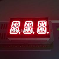 China Ultra Red 0.54 Inch Triple Digit 14 Segment Alphanumeric LED Display 13.8mm Height 70-80mcd for sale