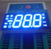 China Custom Triple Digit 7 Segment LED Display 47x22x9mm with 17mm Character Height and 80-100mcd Brightness for Refrigerator Control for sale