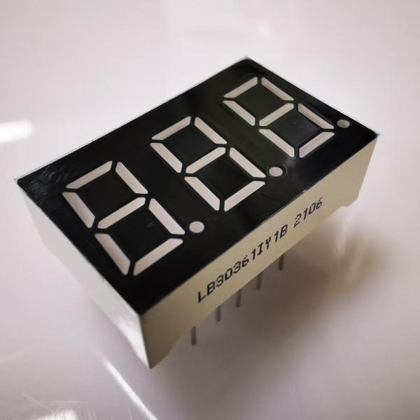 슈퍼 밝은 앰버 LED 디스플레이 7 세그먼트 3자리 9.2mm 패널 미터용 일반 카토드
