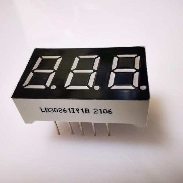슈퍼 밝은 앰버 LED 디스플레이 7 세그먼트 3자리 9.2mm 패널 미터용 일반 카토드