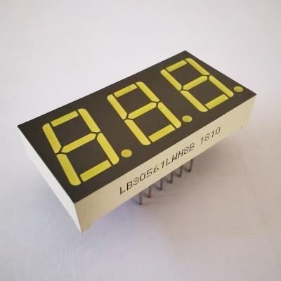 Allgemeine Kathoden-LED-Anzeige Ultrahelle weiße graue Oberfläche 7 Segment 3stellige 14,2 mm für Temperaturregler