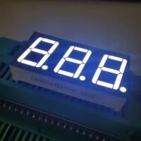 China Common Cathode LED Display Ultra Bright White Grey Surface 7 Segment 3digit 14.2mm for Temperature Controller for sale