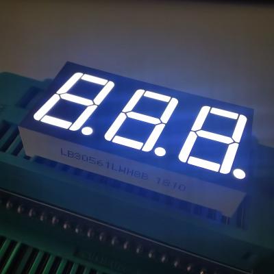 China Ultra Bright White Grey Surface 7 Segment 3digit 14.2mm Common Cathode LED Display para controlador de temperatura à venda