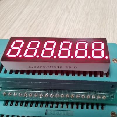 China Ultra brilhante vermelho de 6 dígitos 0,36 polegadas 7 segmentos LED Display, amplamente utilizado para painel de instrumentos à venda