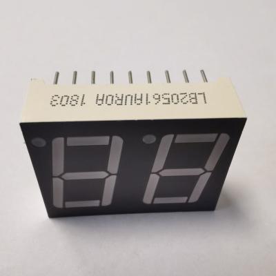 중국 0.56인치 듀얼 डिजि트 7 세그먼트 LED 디스플레이 일반 캐서드 노란색 판매용